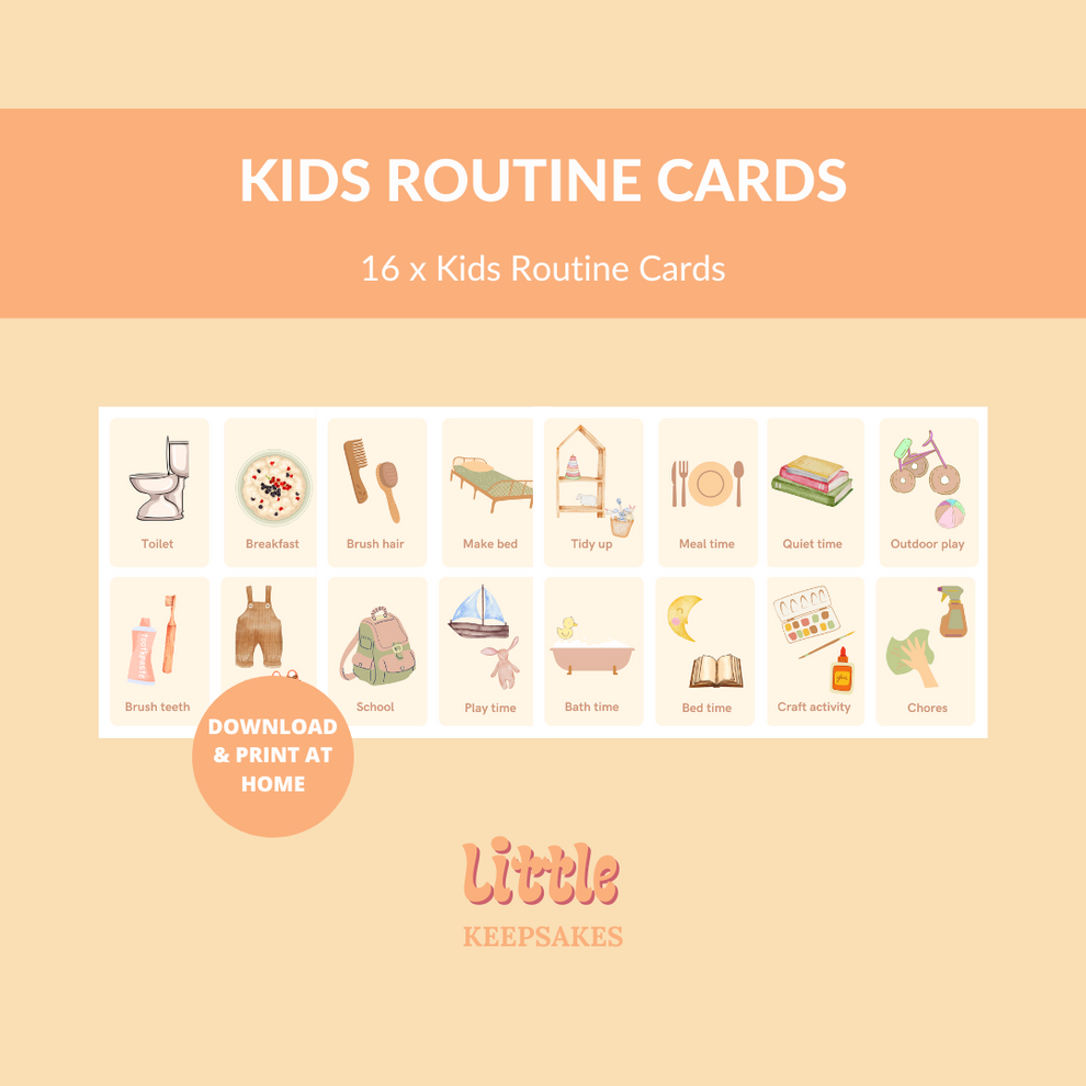Kids Printable Routine Card Set – Little Keepsakes